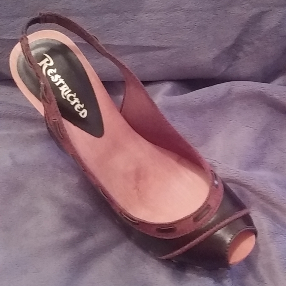 Restricted | Shoes | Dark Brown High Heel Slings | Poshmark